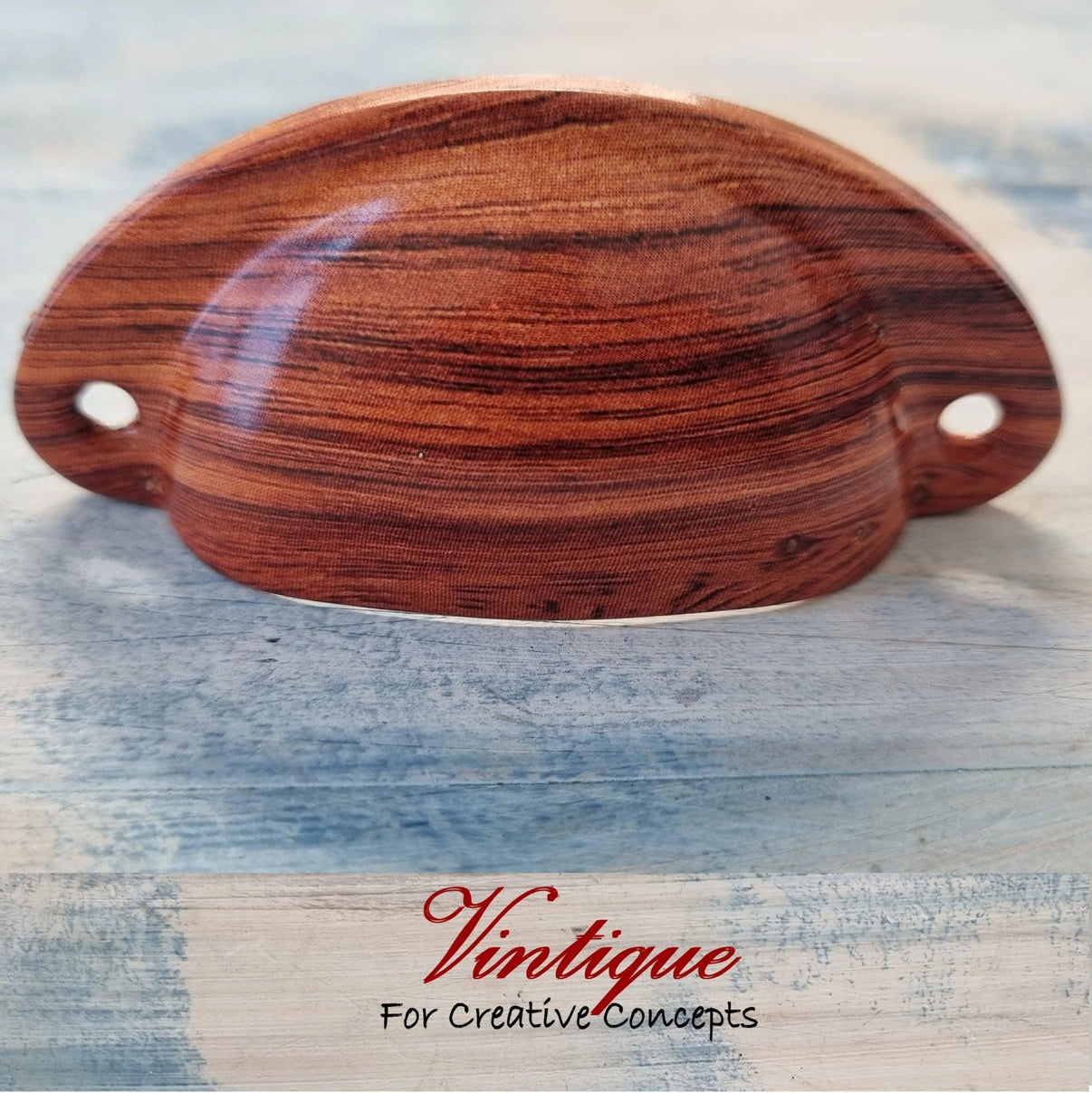 Half Moon Drawer Pull Handle WOODGRAIN 86mm-Custom Colours - Vintique ...