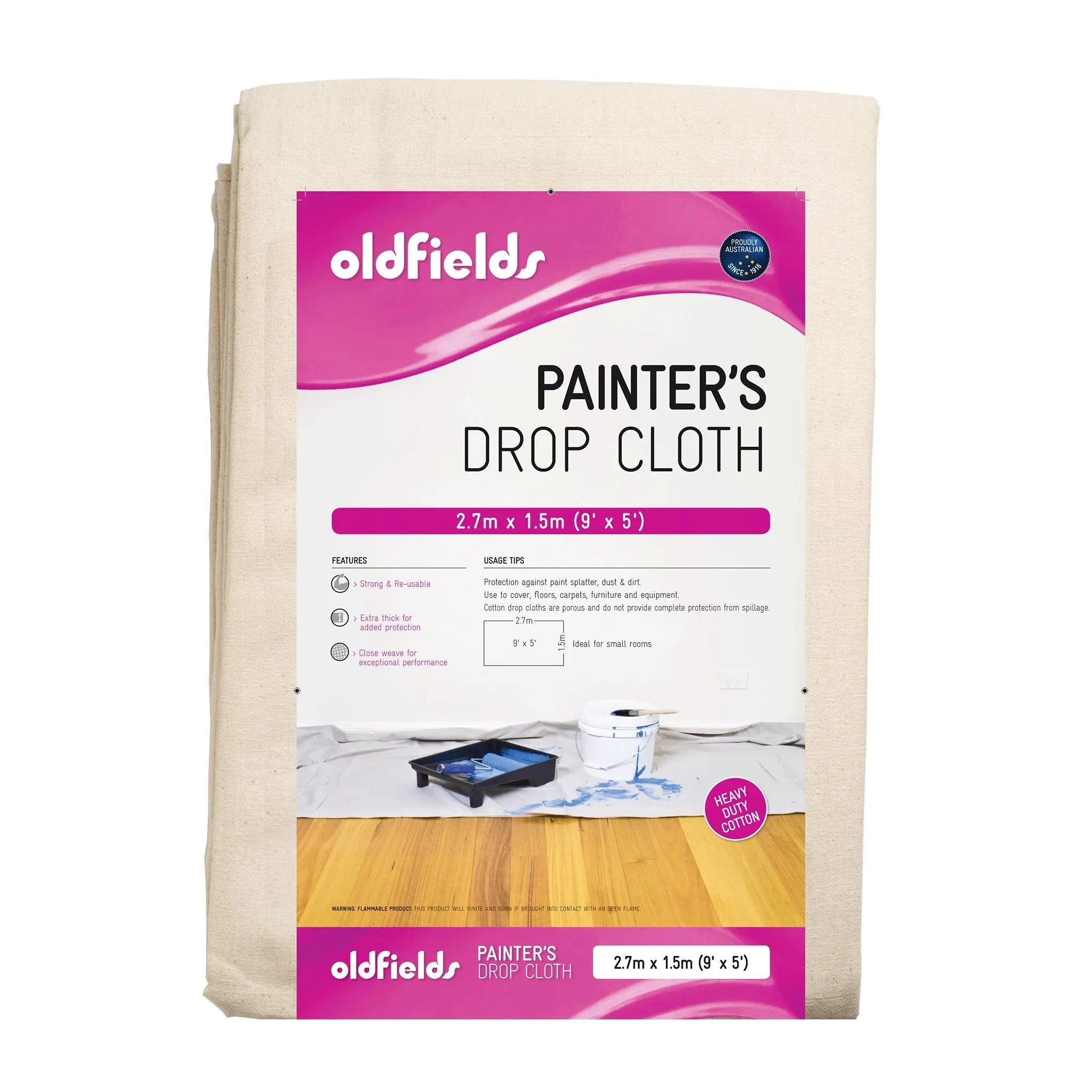 canvas drop sheet-Heavy Duty Canvas Drop Sheet 9' x 5' (2.74mtr x 1 ...