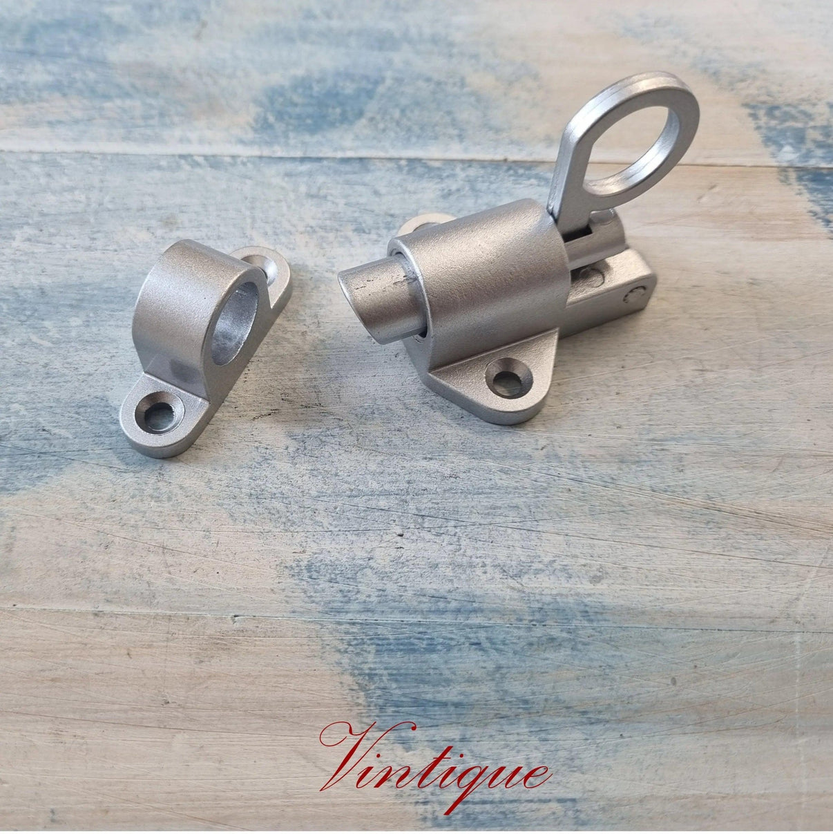 Heavy Duty Aluminium Latch - Self-Closing Matt Silver Lock for Durability