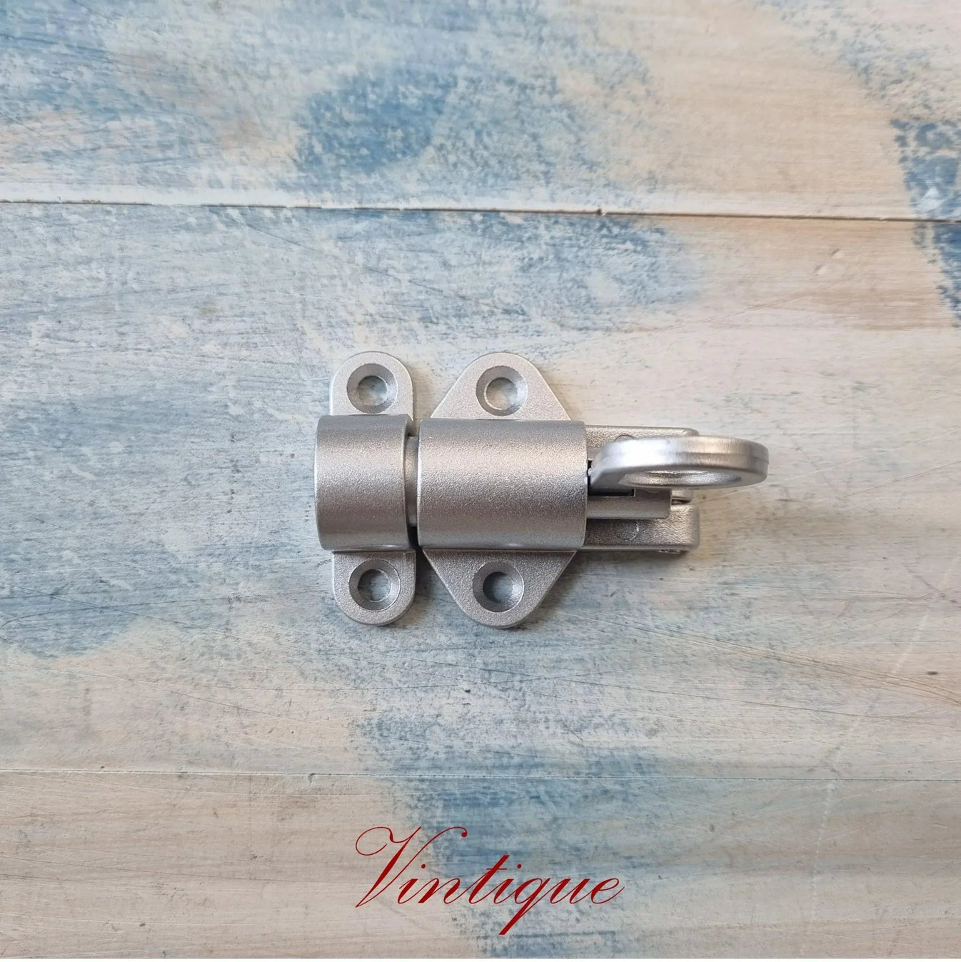 Heavy Duty Aluminium Latch - Self-Closing Matt Silver Lock for Durability