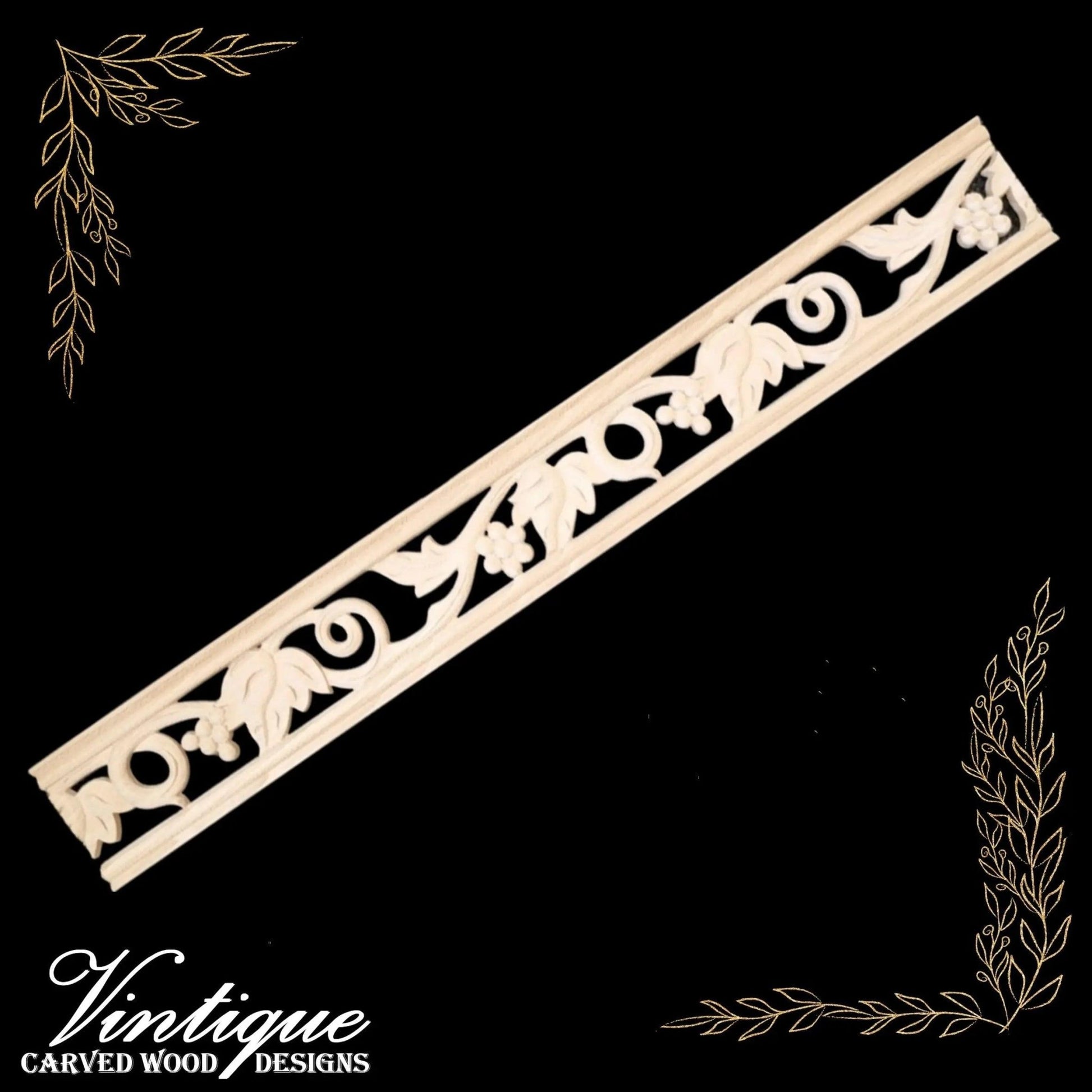 Vino grape vine border trim moulding-Vino Grape Vine "cut-through ...